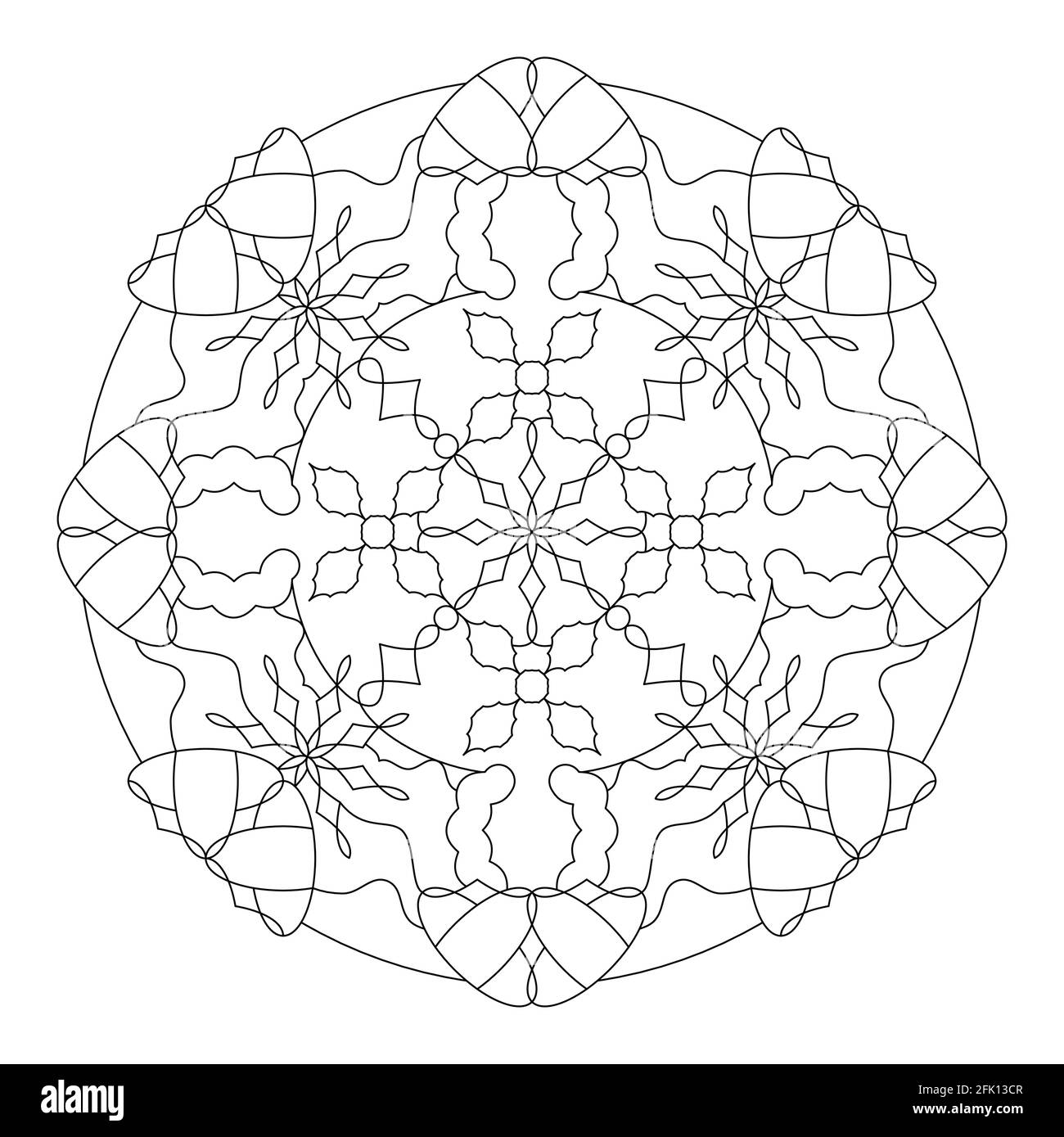 Mandala coloring page. Abstract. Art Therapy. Anti-stress. Vector ...