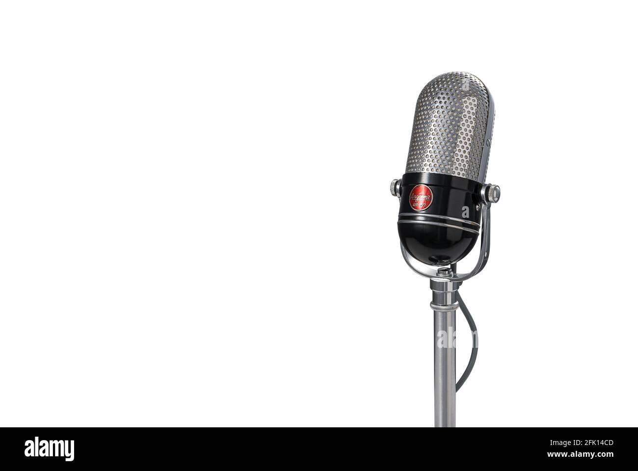 Front view of a 1950s microphone Stock Photo - Alamy