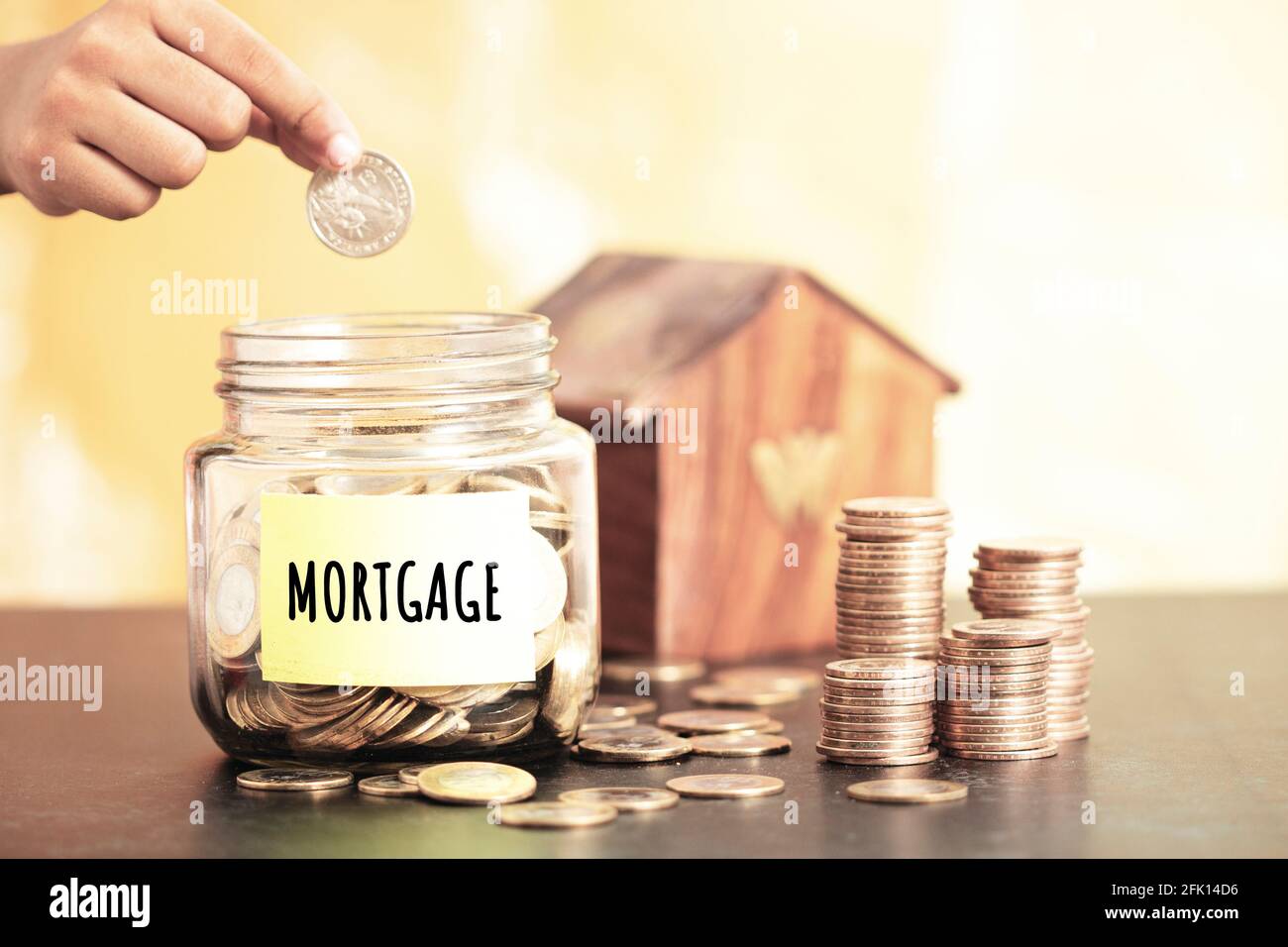 money saving for mortgage Stock Photo - Alamy