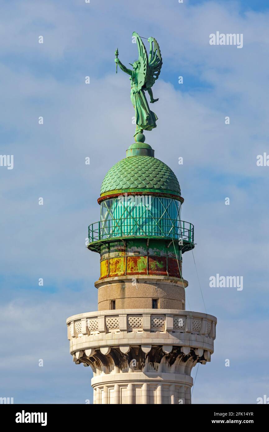 Victoria Lighhouse at Gretta Hill in Trieste Italy Close up Stock Photo ...