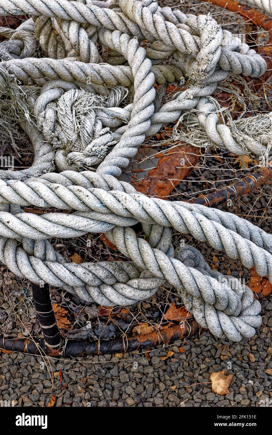 Closeup rope messy industry hi-res stock photography and images - Alamy