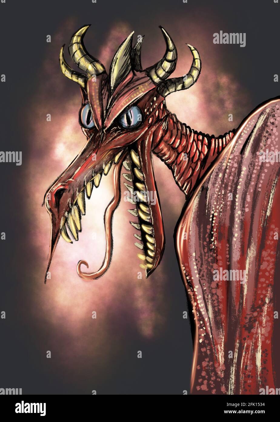 big red dragon Stock Photo - Alamy