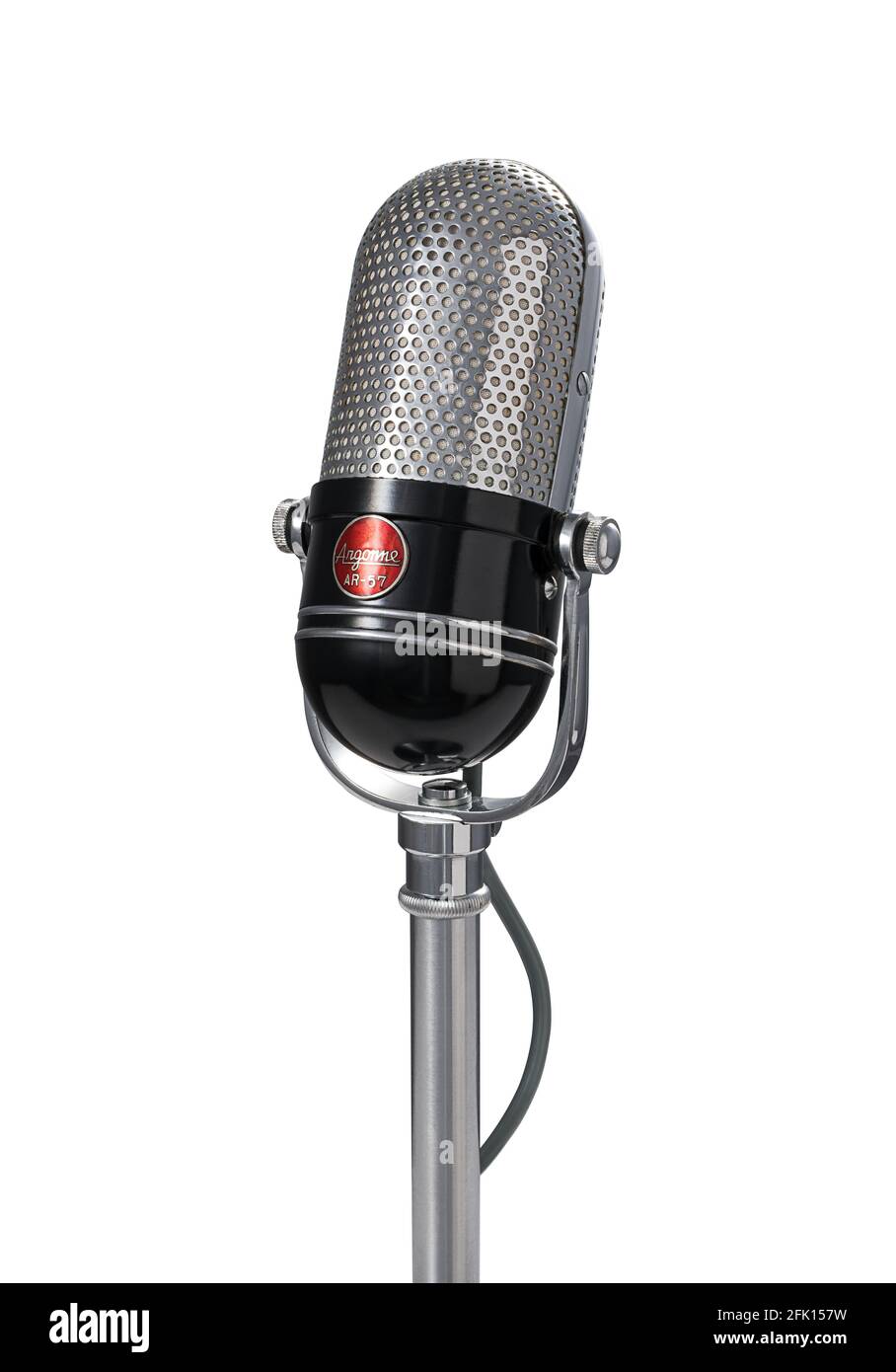 Front view of a 1950s microphone Stock Photo - Alamy