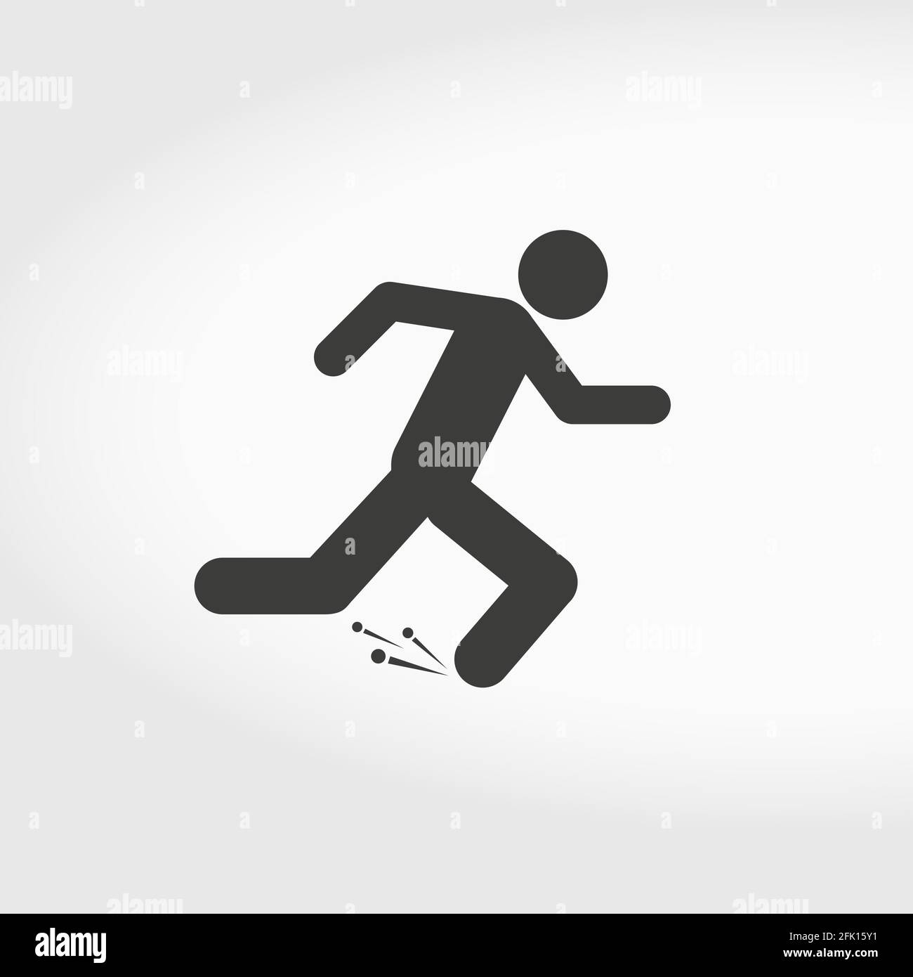 Man fast run icon, rush, runner, running man. Flat style vector ...