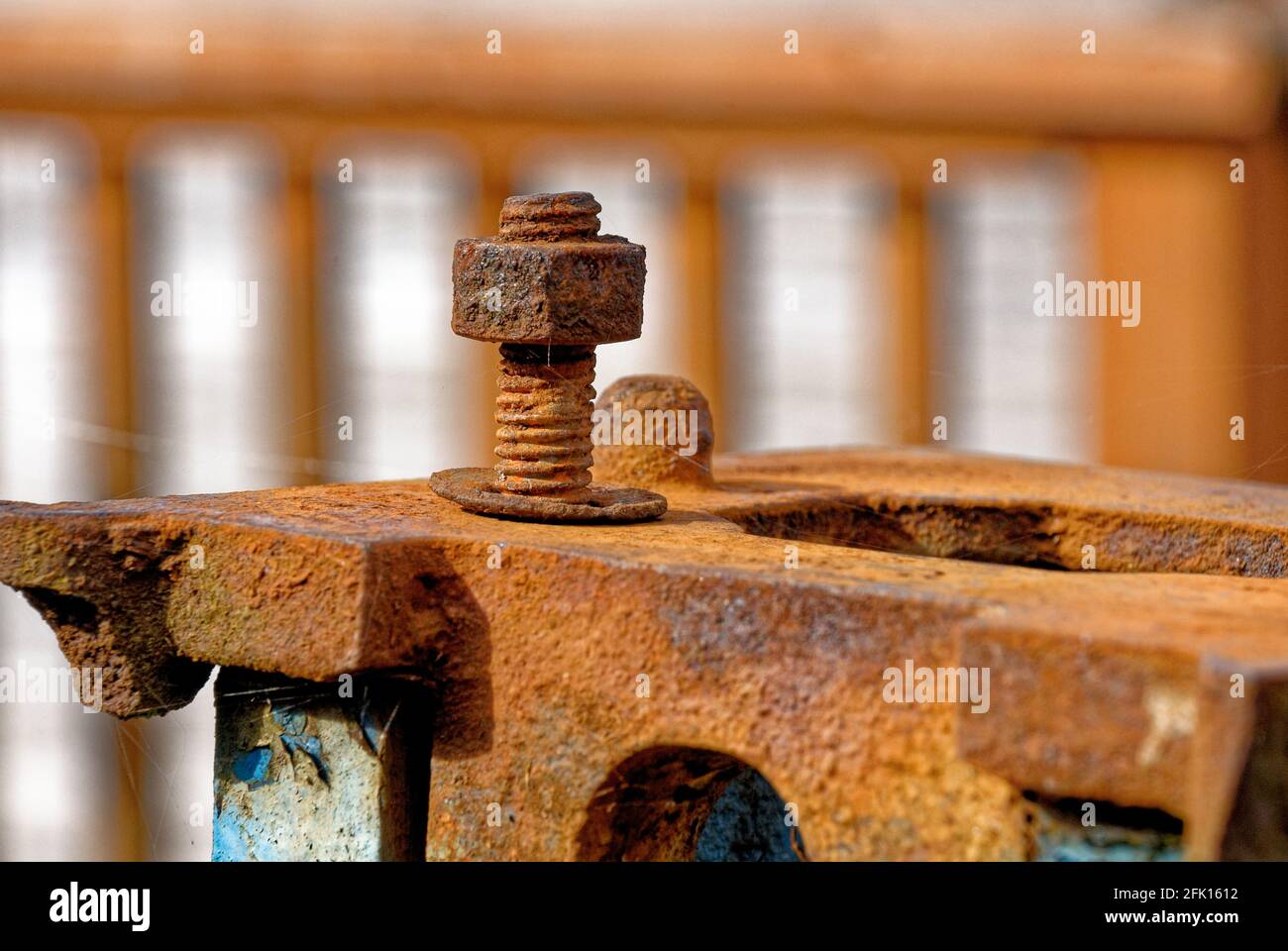 Rusting old industrial equipment is one of the last remaining items ...