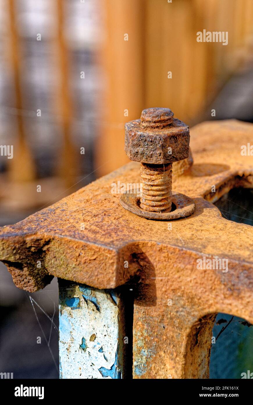 Rusting old industrial equipment is one of the last remaining items ...