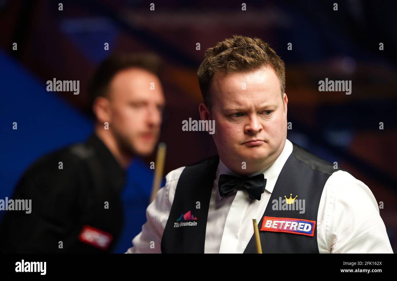 England's Shaun Murphy during day 11 of the Betfred World Snooker ...