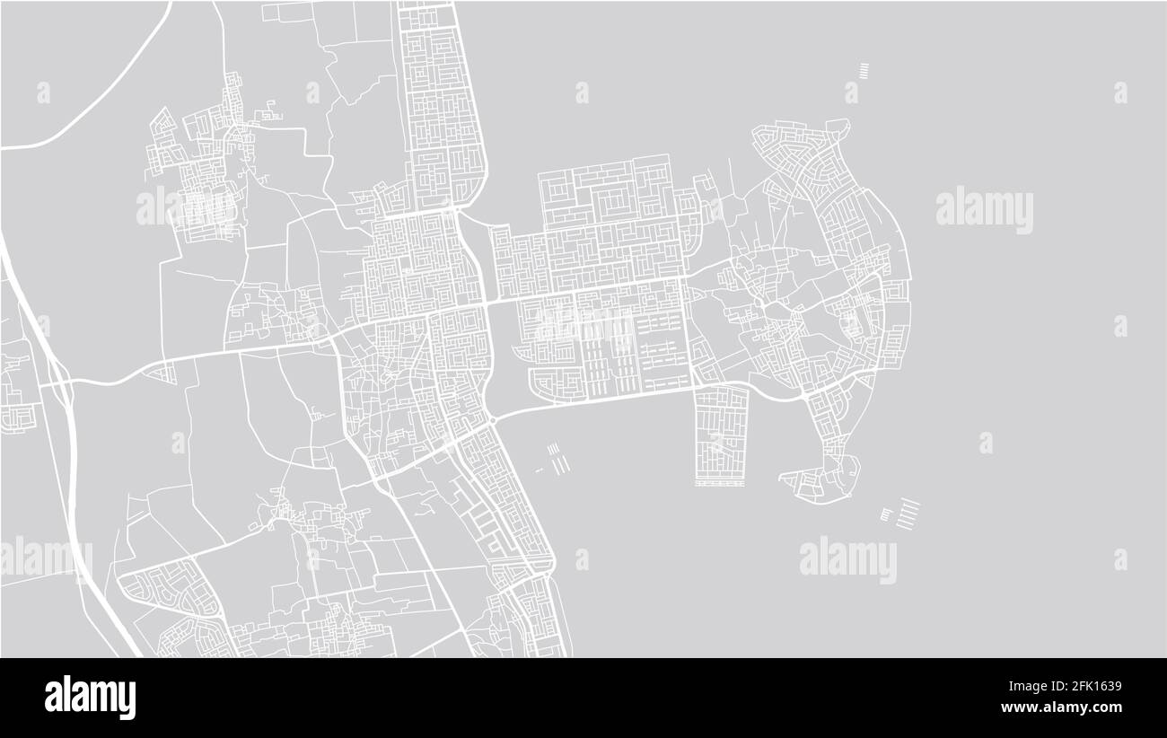Urban vector city map of Al Qatif, Saudi Arabia, Middle East Stock ...