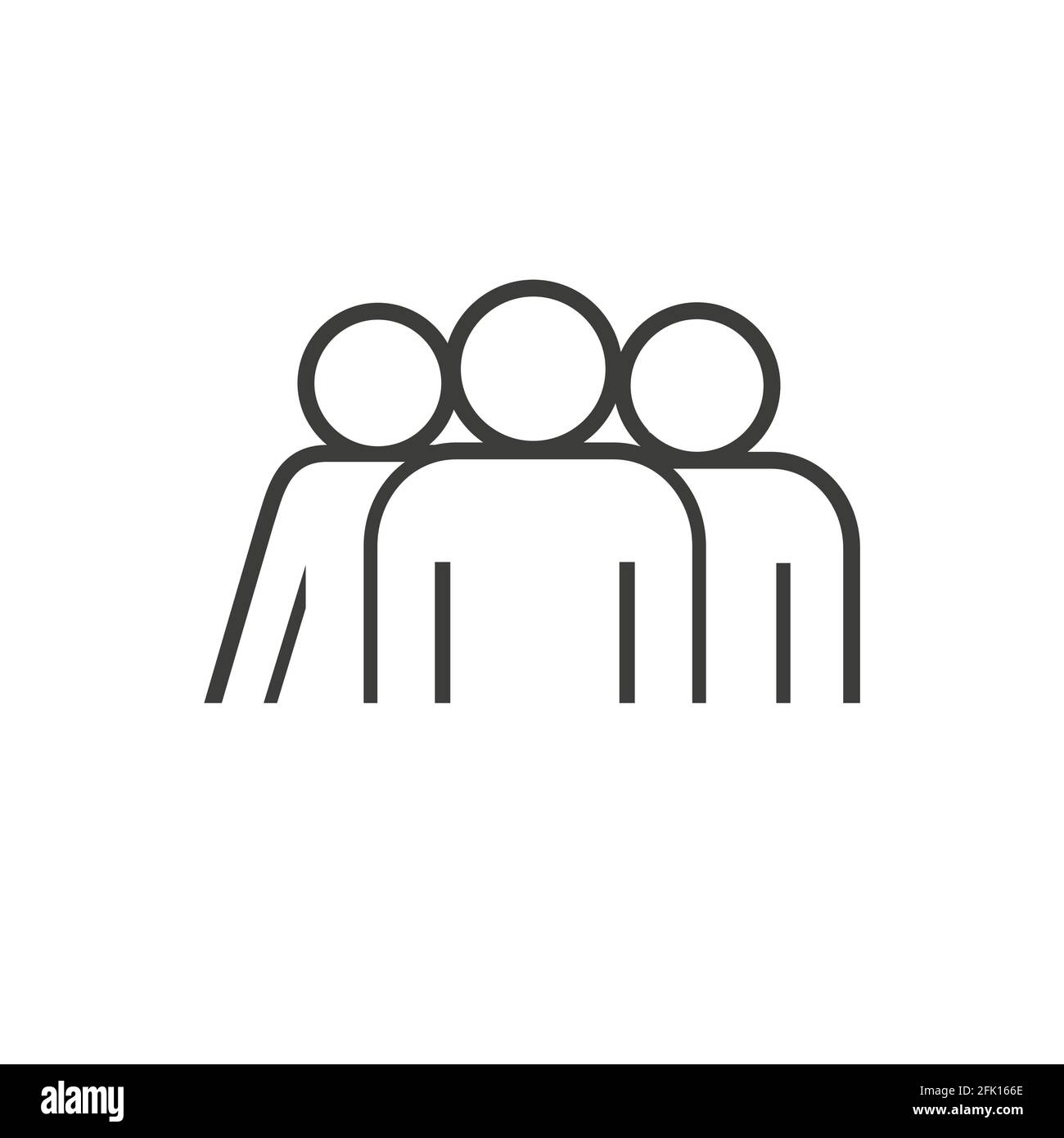 Team with leader line icon. Flat style vector illustration isolated on white background Stock ...