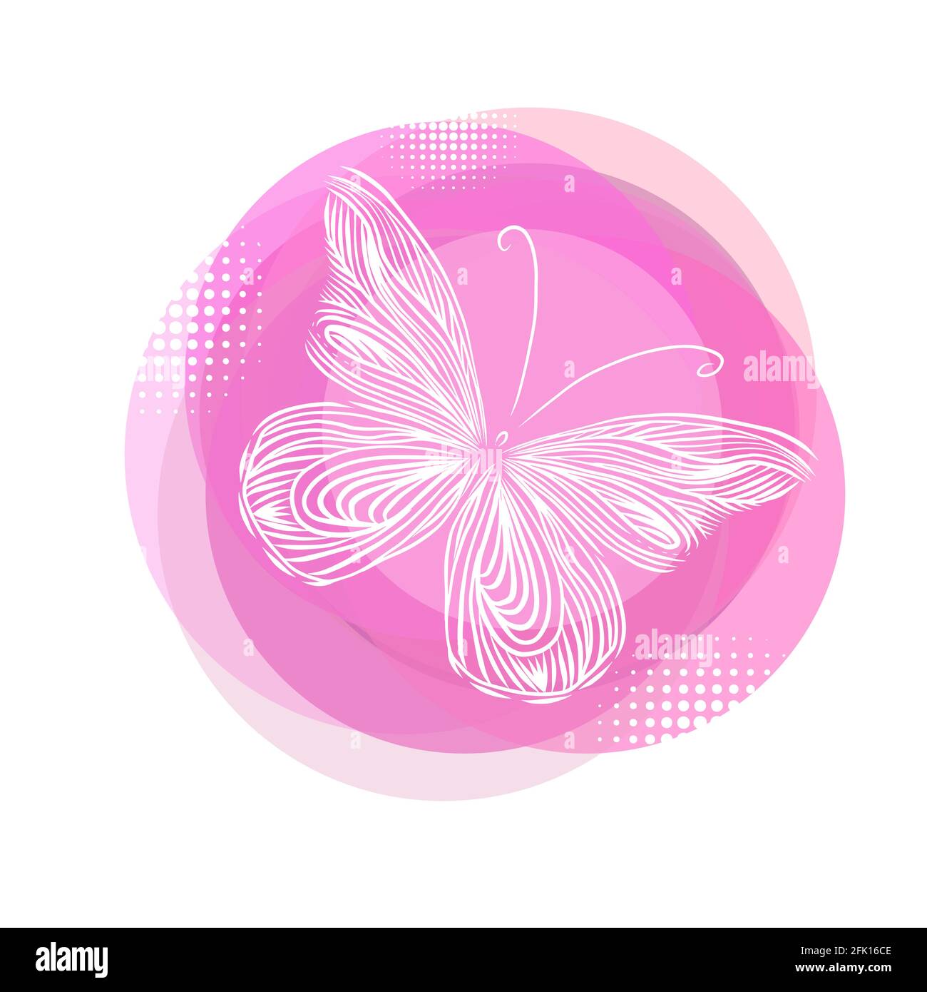 Symbol logo pink butterflys. Vector illustration Stock Vector Image ...