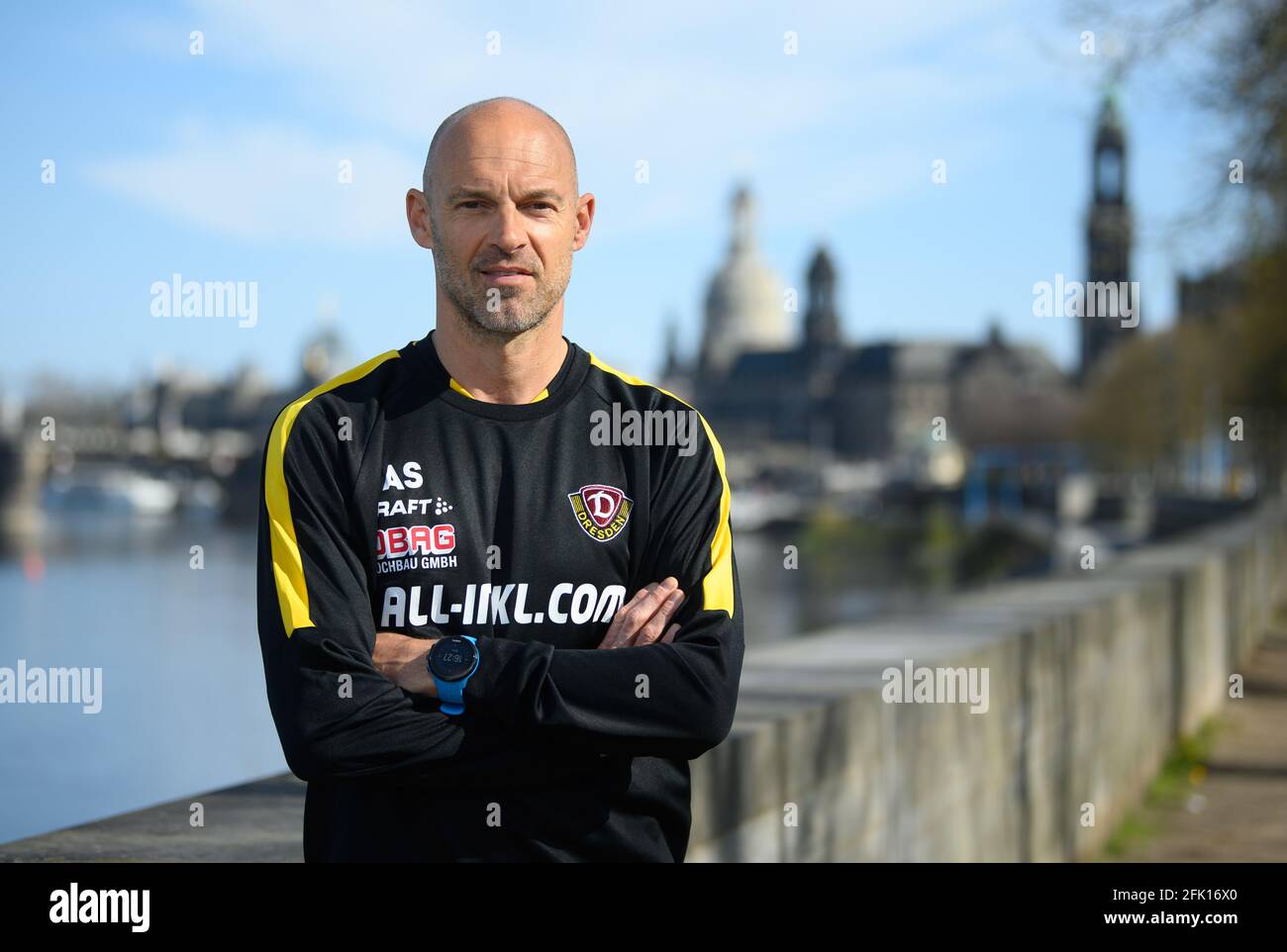 Dresden, Germany. 27th Apr, 2021. Soccer: 3rd league, Alexander Schmidt ...