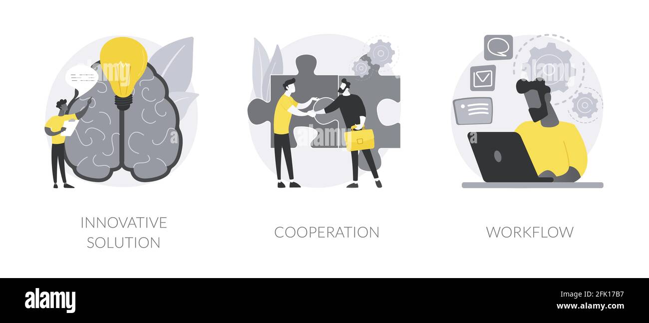 Business efficiency abstract concept vector illustrations Stock Vector ...