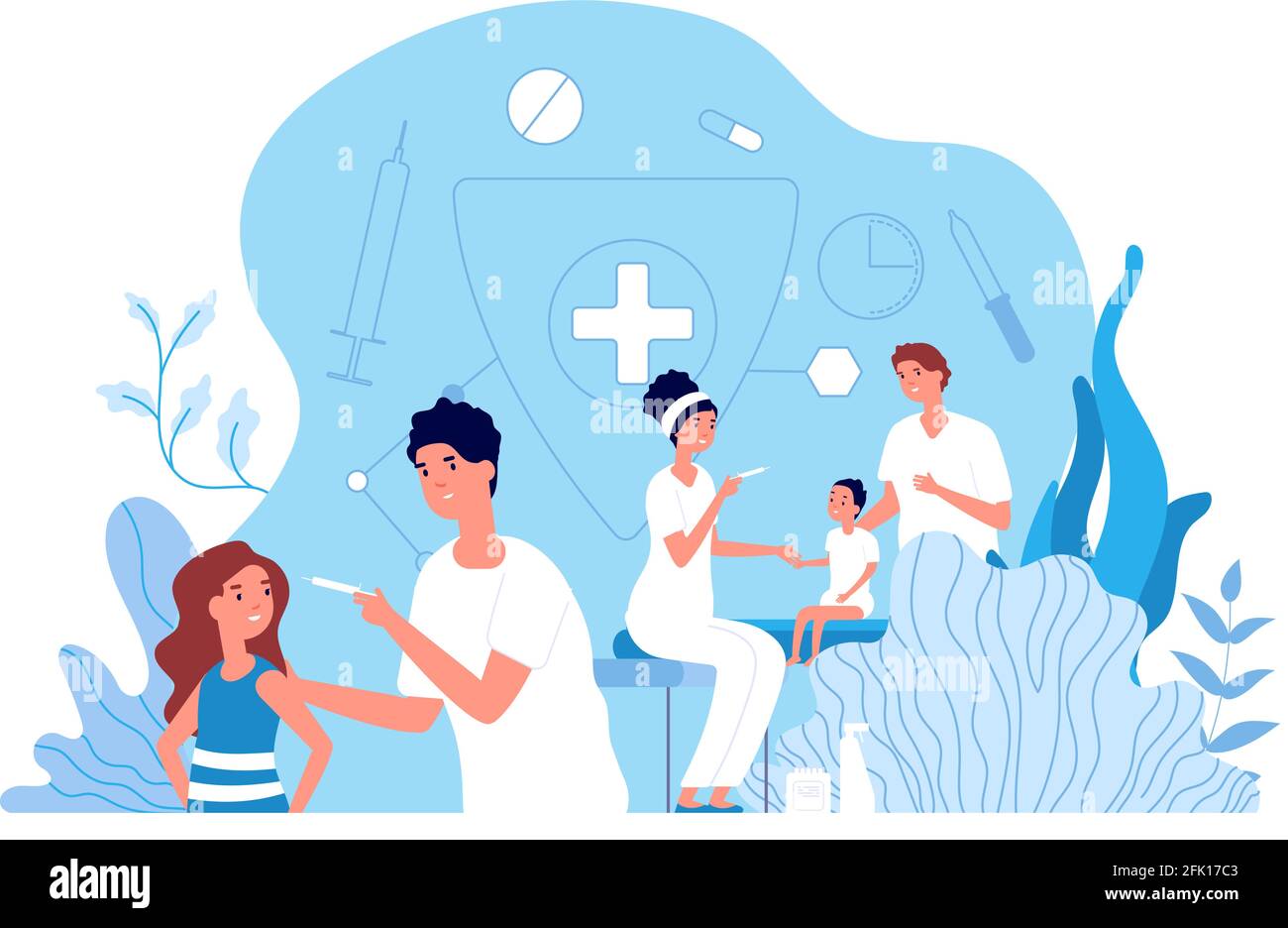 Children vaccination. Pediatrician, baby medical healthcare. Vaccine ...