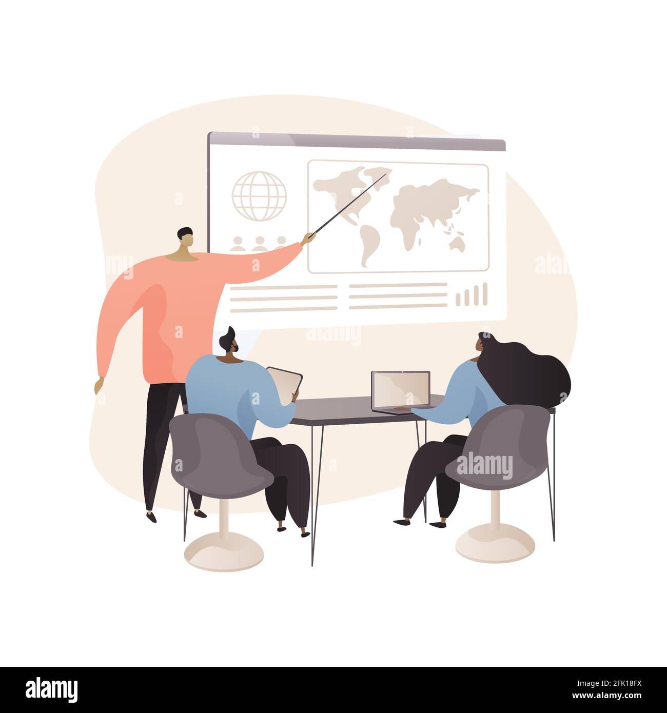 Digital classroom abstract concept vector illustration Stock Vector ...