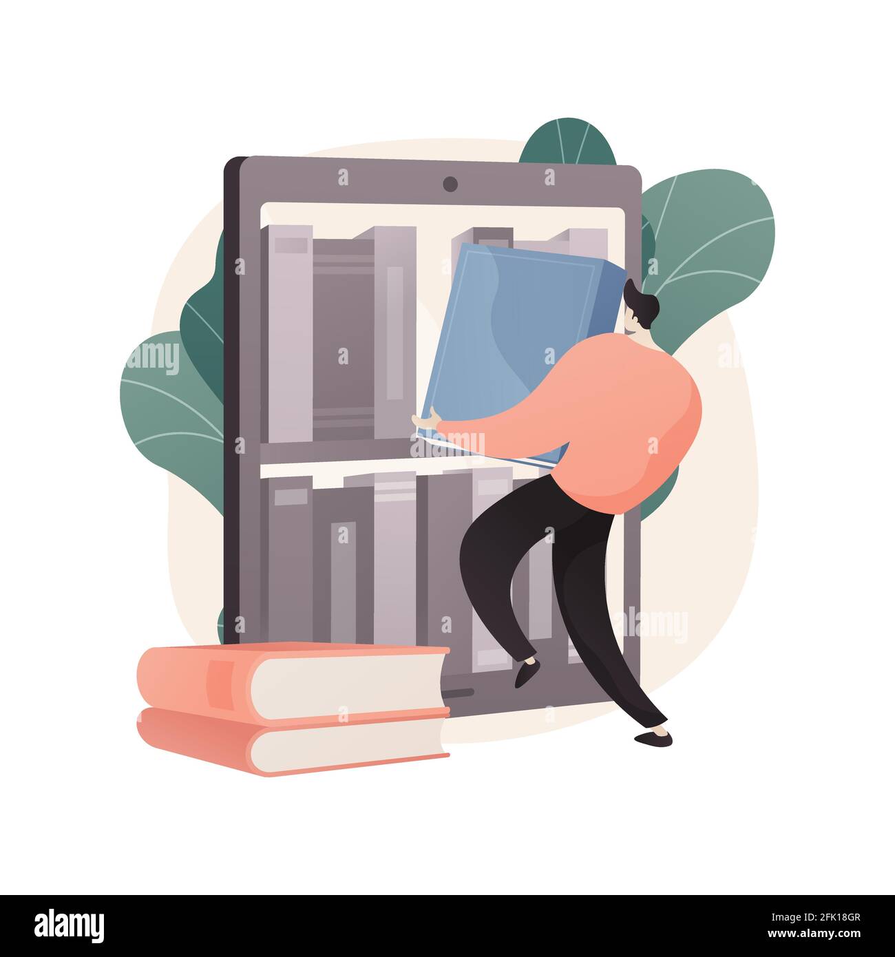 E-library abstract concept vector illustration Stock Vector Image & Art ...