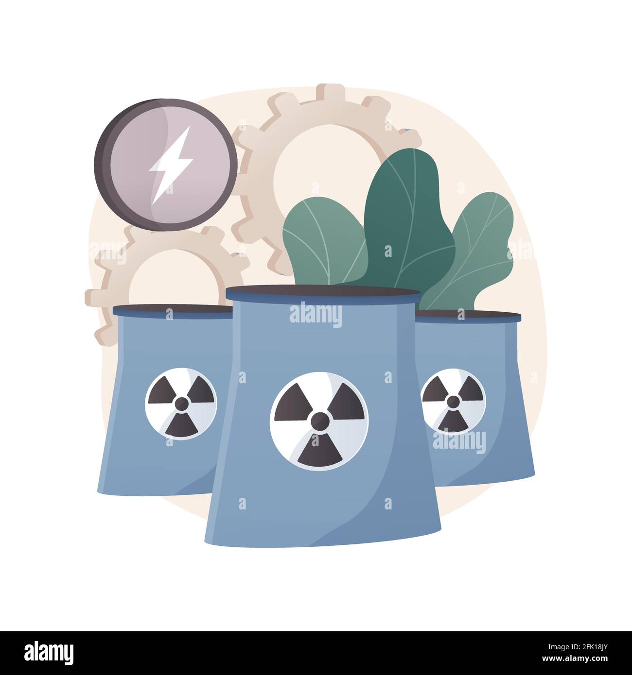 Nuclear energy abstract concept vector illustration Stock Vector Image ...