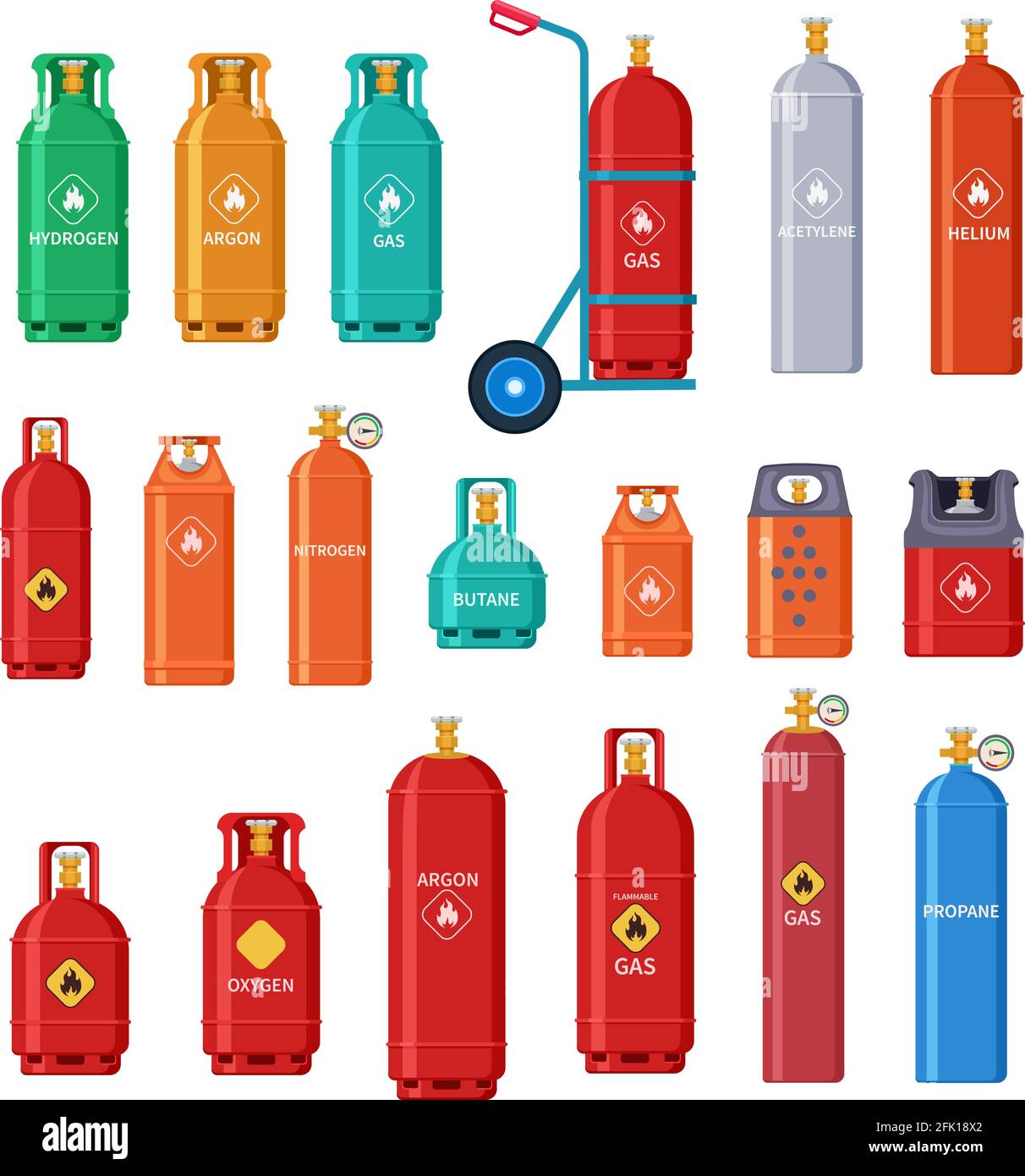 Oxygen cylinder cartoon Stock Vector Images - Alamy