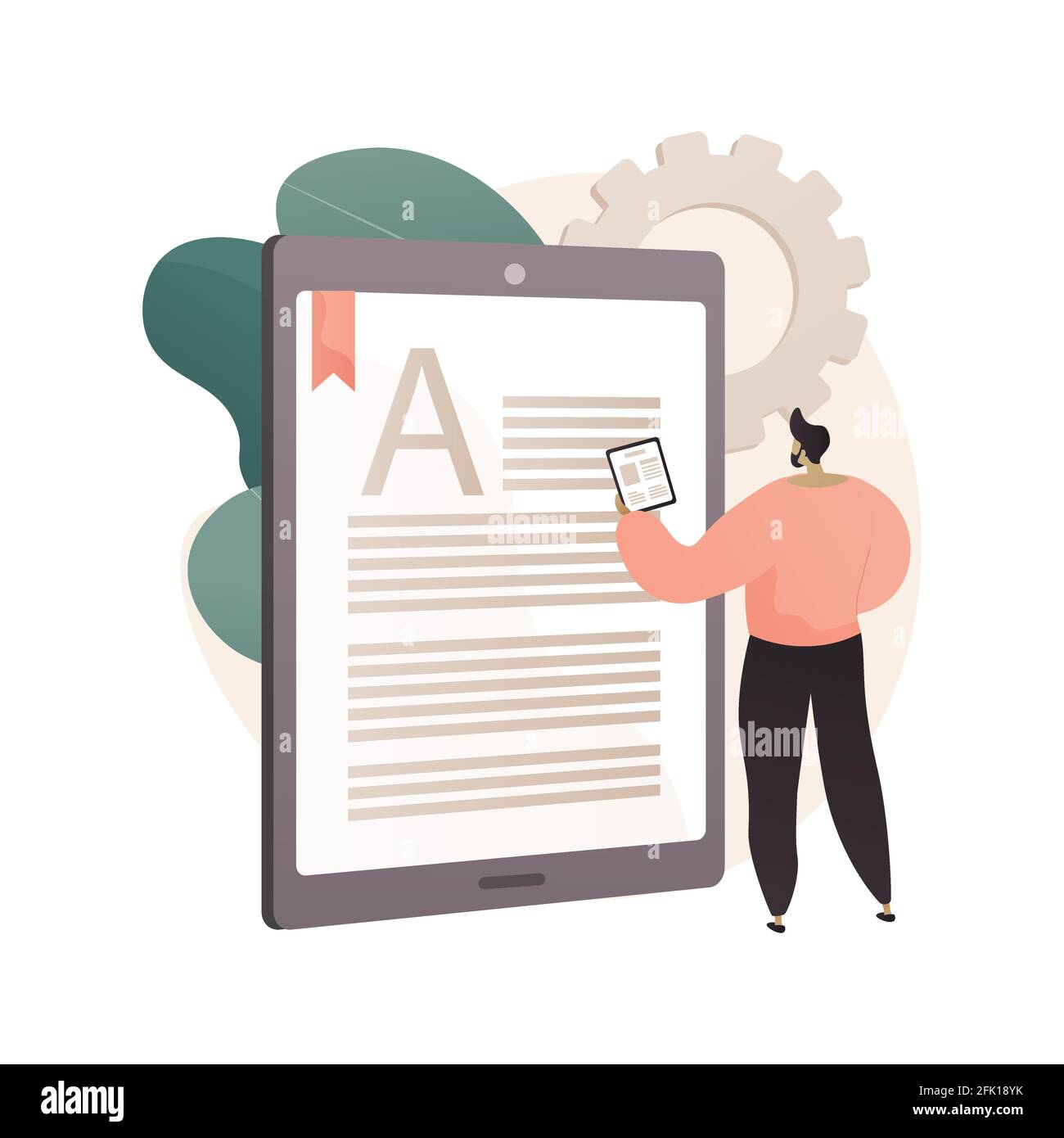 Read a book abstract concept vector illustration Stock Vector Image ...