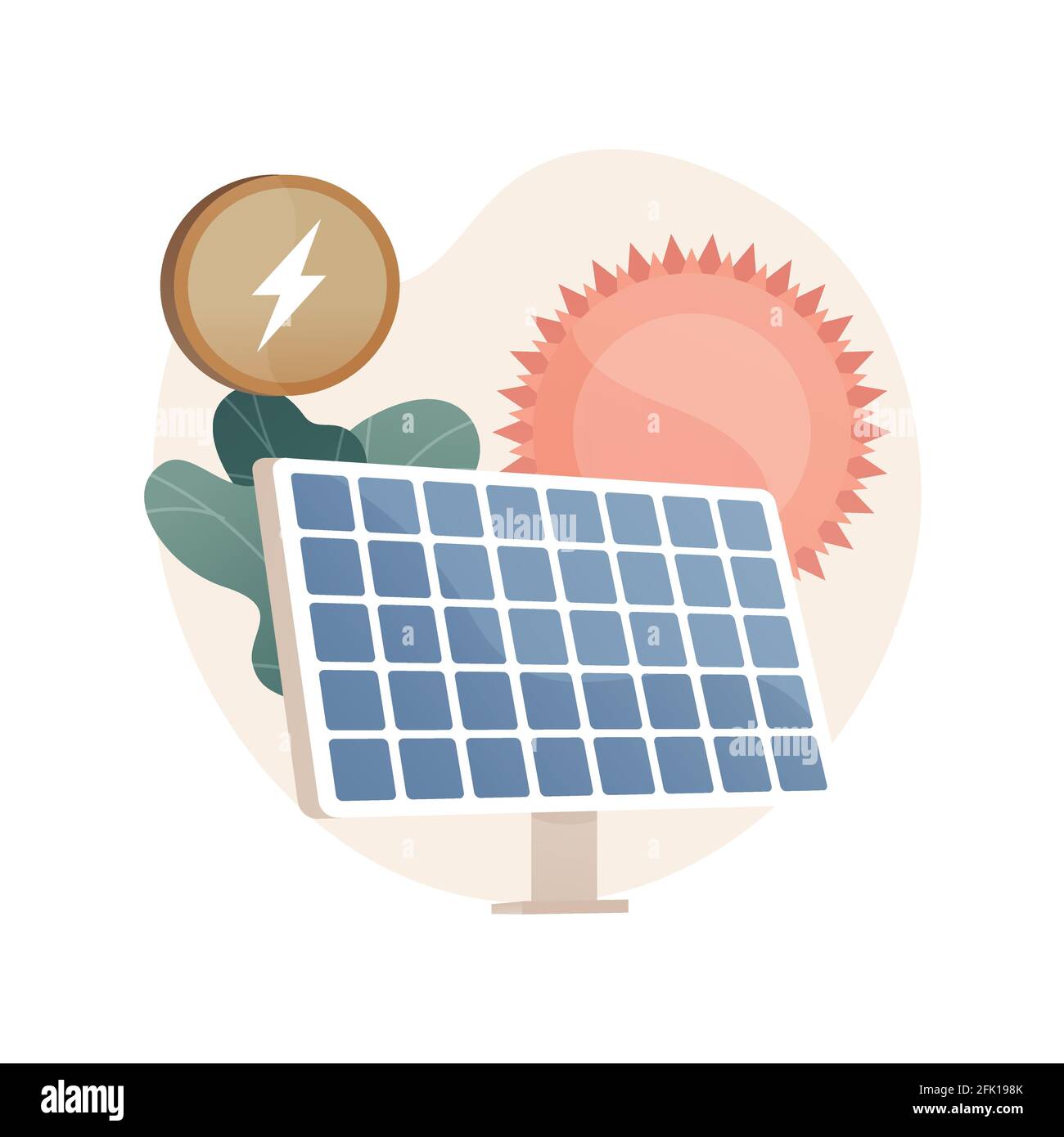 Cartoon Illustration Energy Solar Panel High Resolution Stock ...