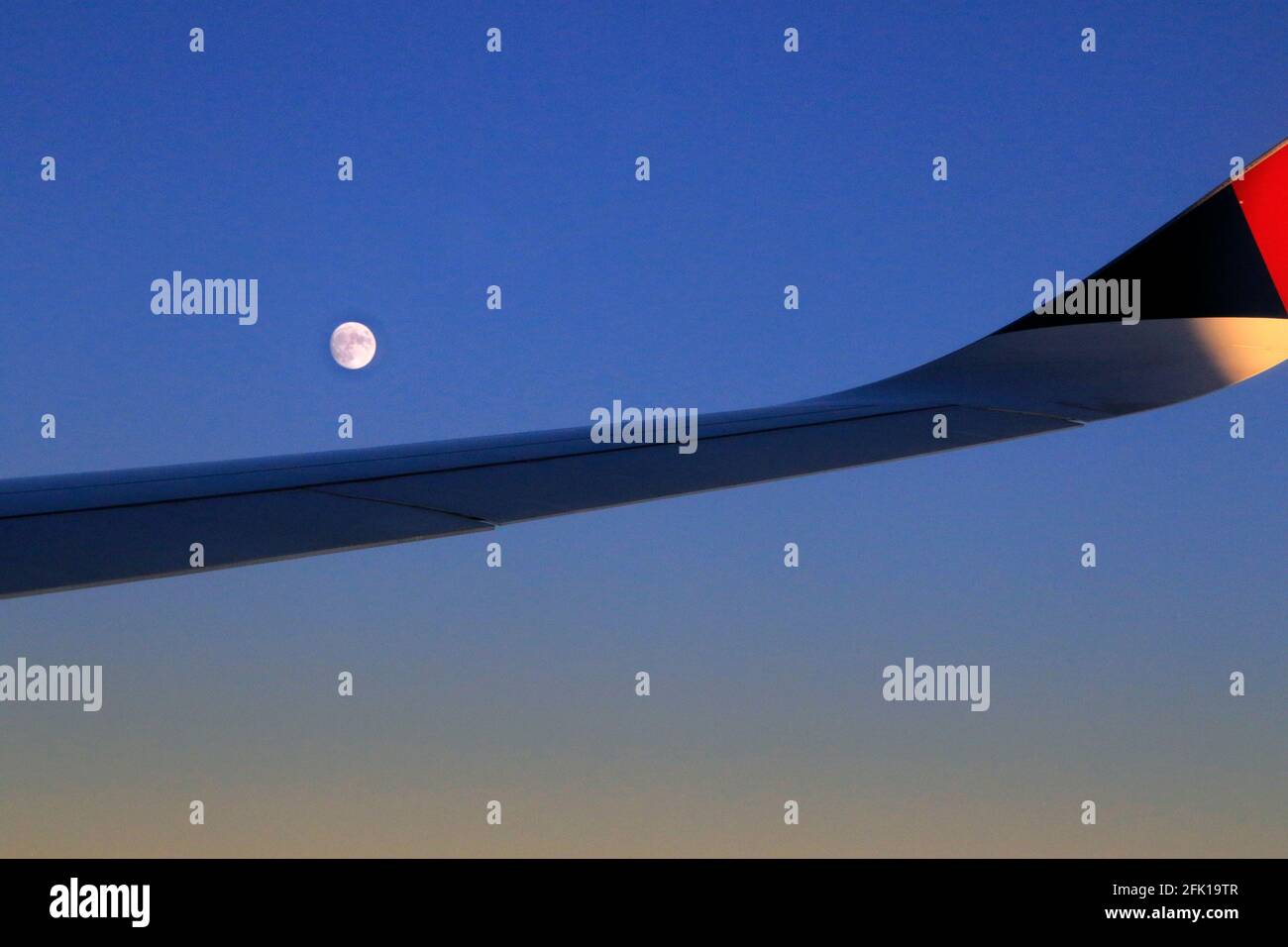 The Moon view from aircraft window Stock Photo - Alamy