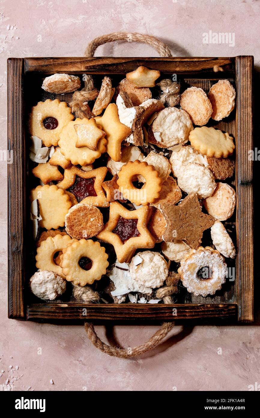 Homemade shortbread biscuits cookies collection different shapes ...
