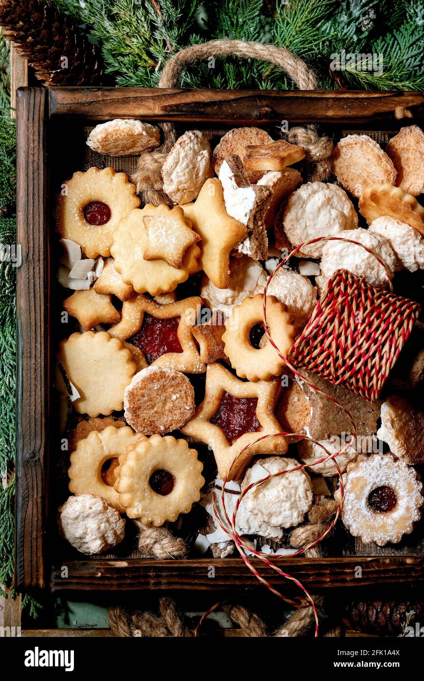 Christmas Homemade shortbread biscuits cookies collection different ...
