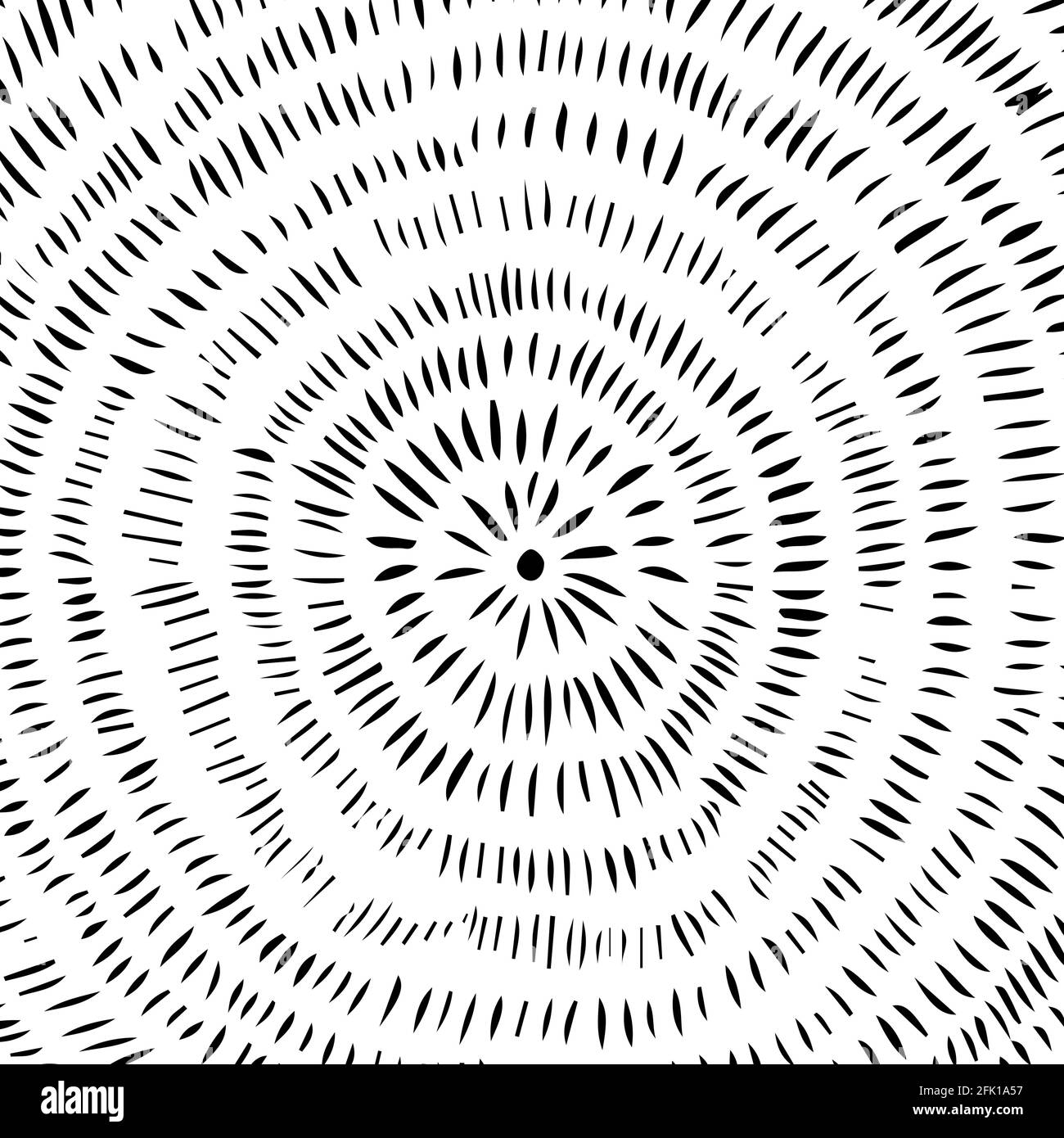 Concentric circles hatching lines abstract background. Hatching in a ...
