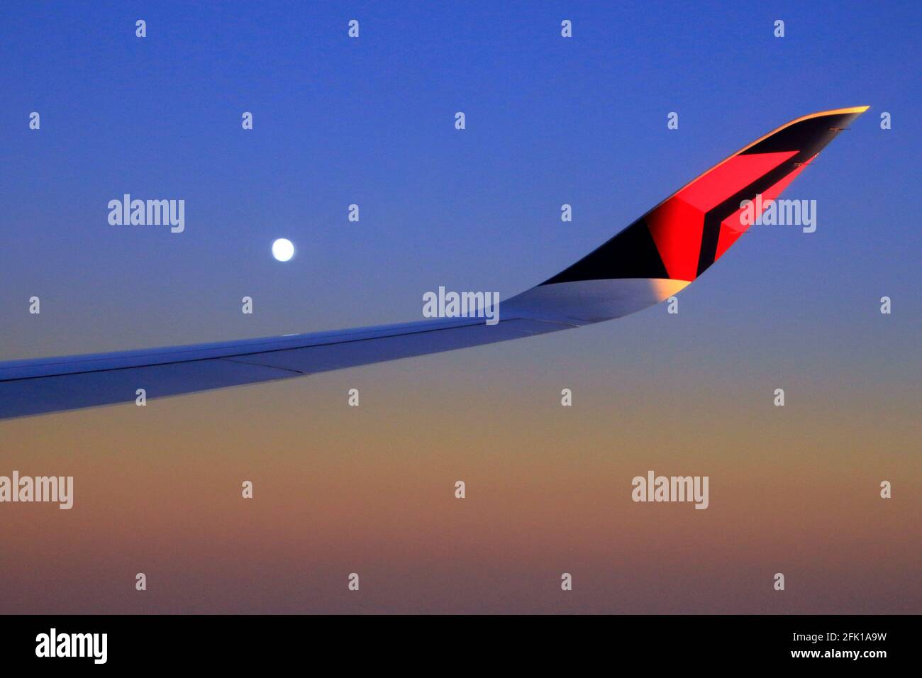 The Moon view from aircraft window Stock Photo - Alamy