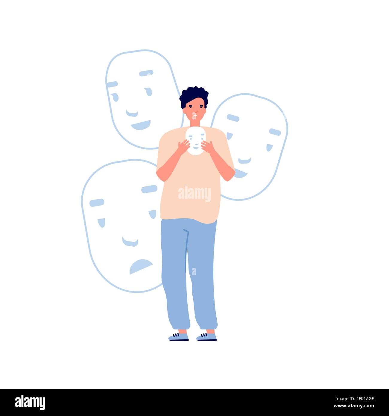 Identity problems. Bipolar disorder, fake faces and emotions ...