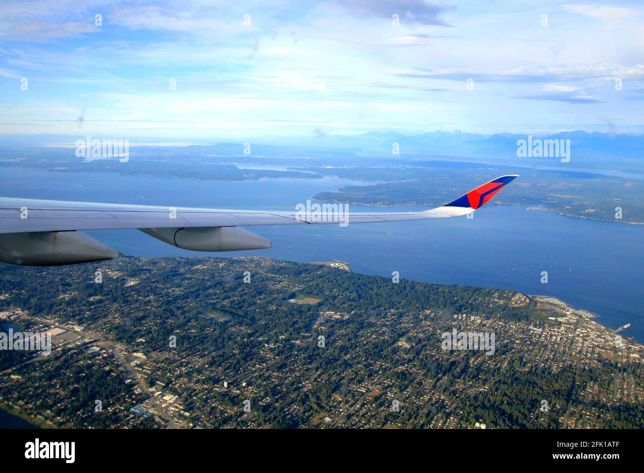 Aerial View of outskirts of Seattle USA Stock Photo - Alamy