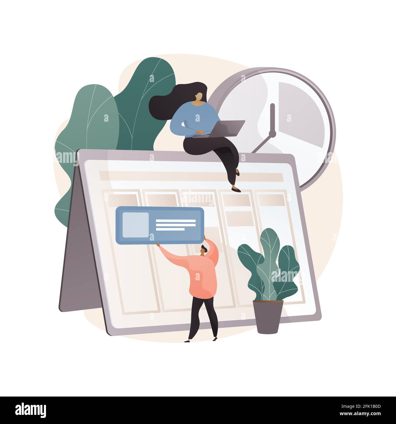 Set up daily schedule abstract concept vector illustration Stock Vector ...