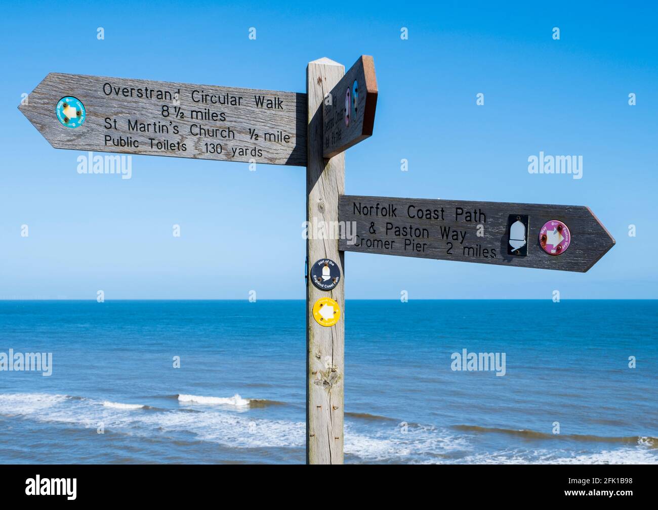 Norfolk Coast Path sign Stock Photo - Alamy