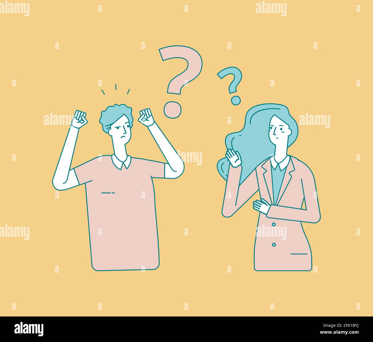 Couple arguing cartoon character design Stock Vector Images - Alamy