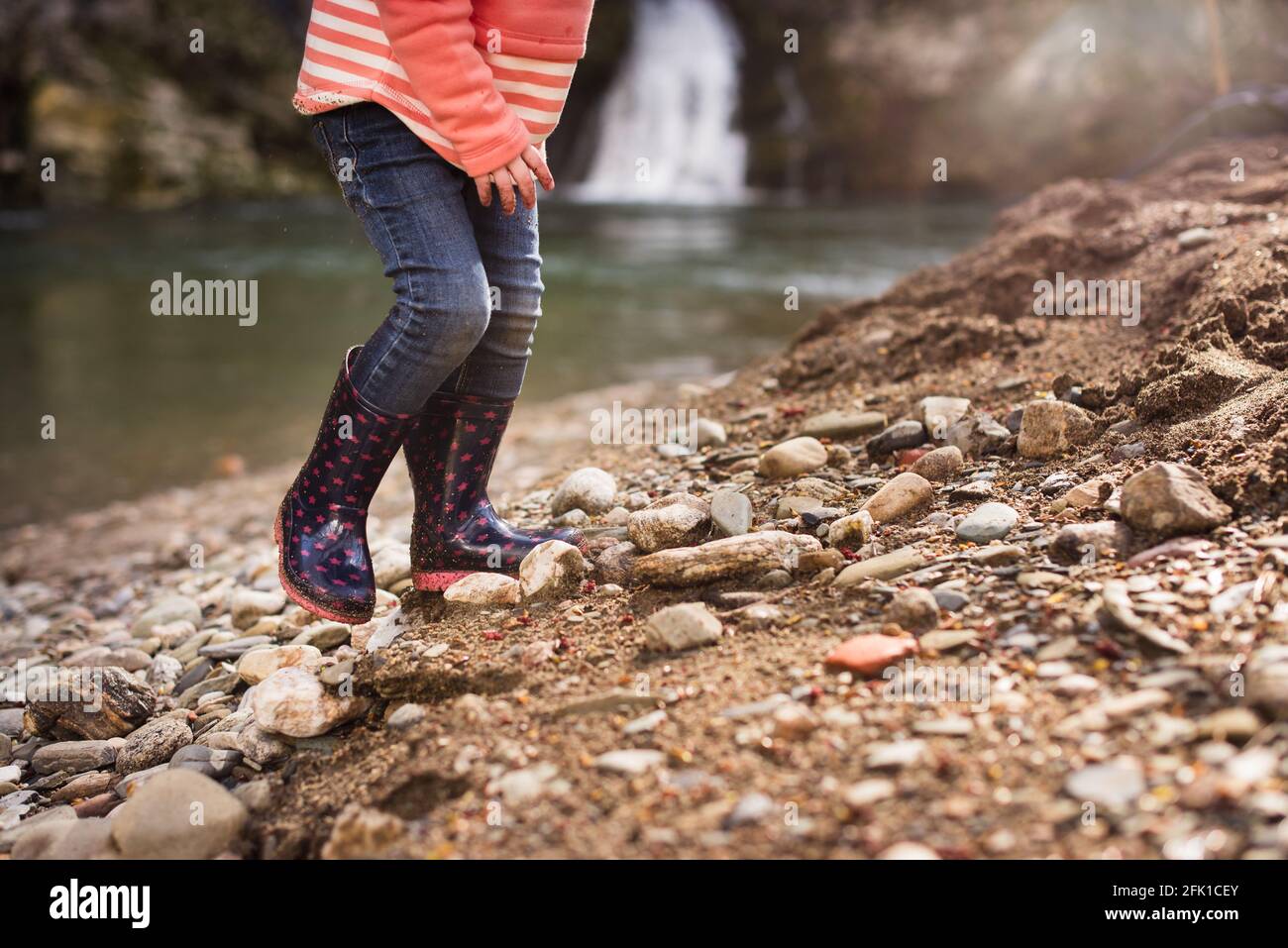 Girl Walking Over Rocks High Resolution Stock Photography and Images ...