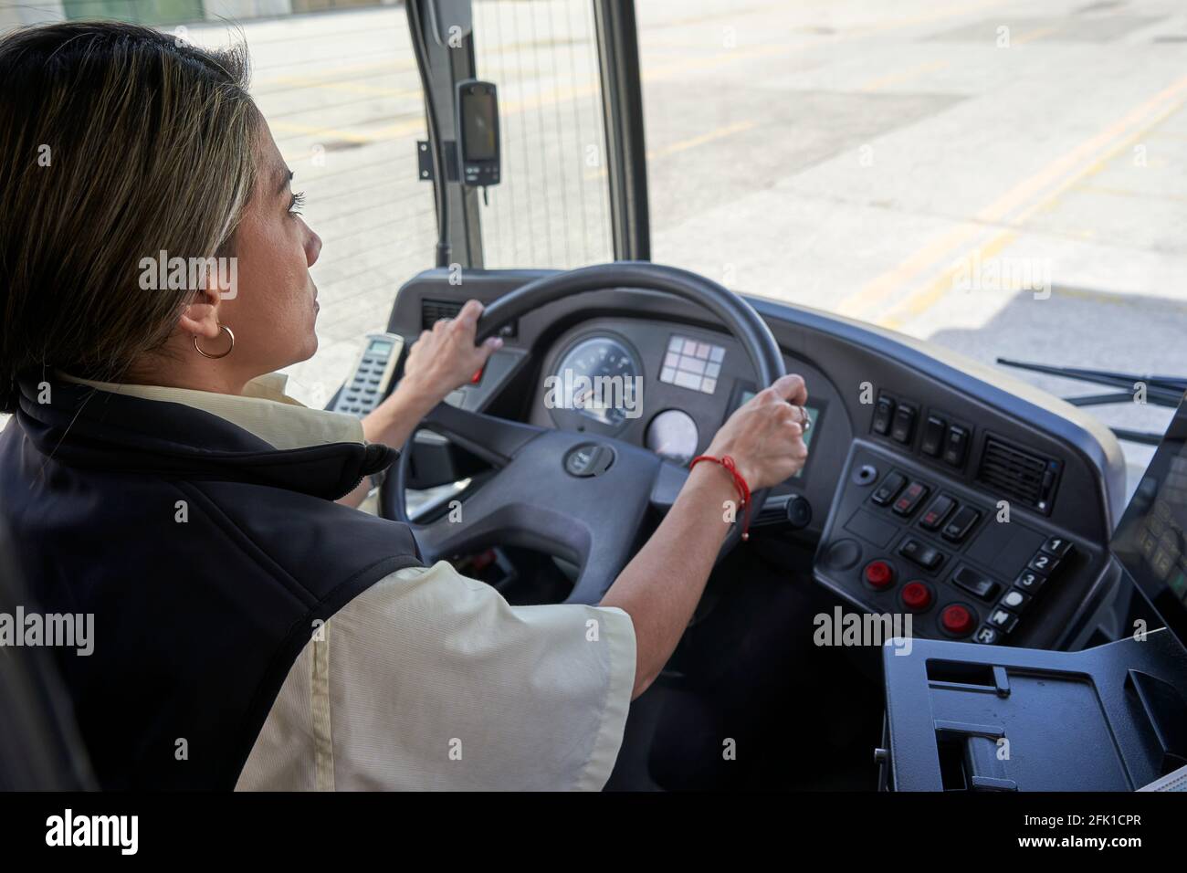 Happy driver driving intercity bus hi-res stock photography and images ...