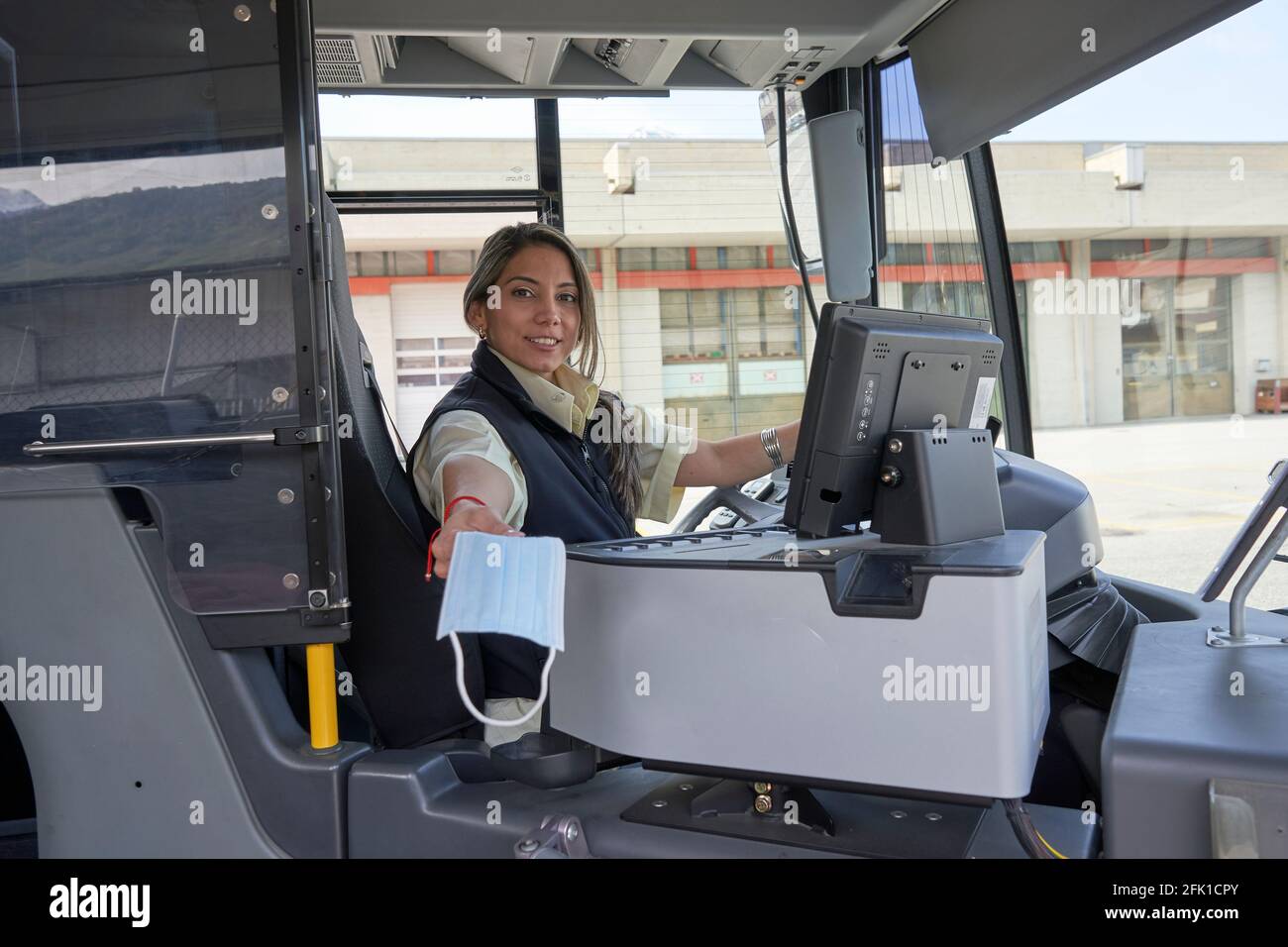 Happy driver driving intercity bus hi-res stock photography and images ...