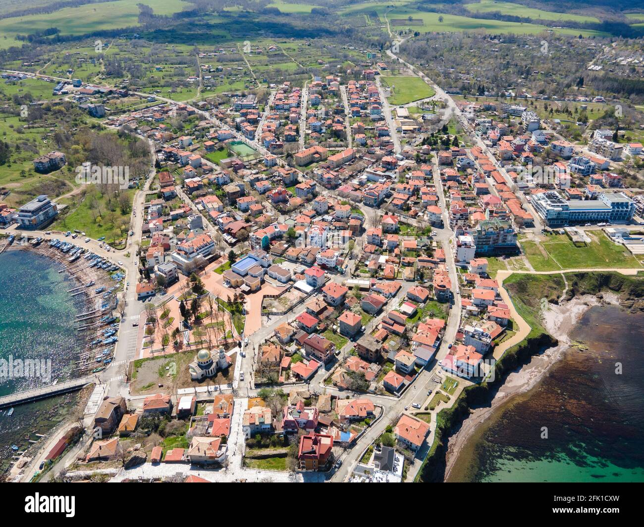 Aerial view of town of Ahtopol, Burgas Region, Bulgaria Stock Photo - Alamy