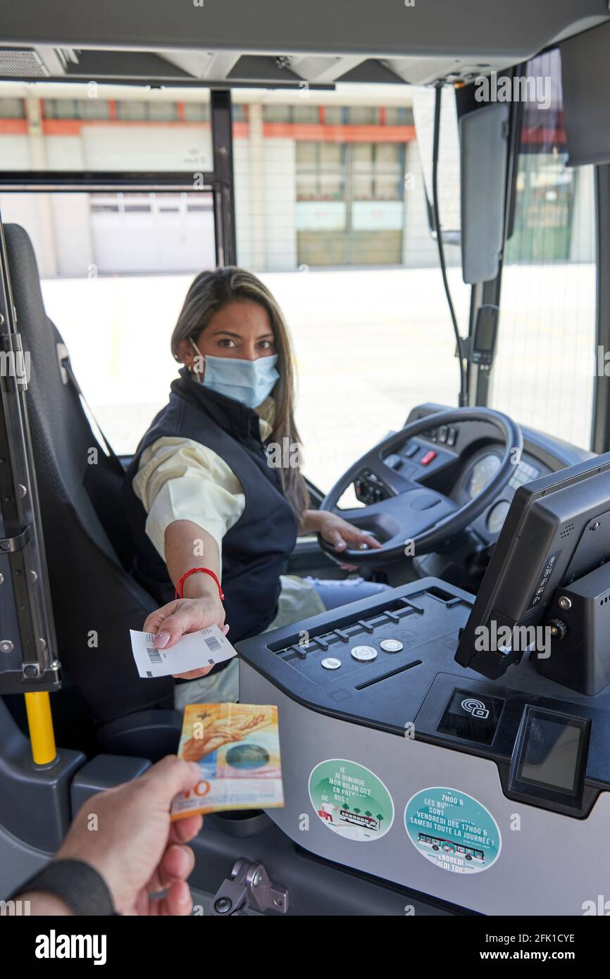 Female bus driver hi-res stock photography and images - Alamy