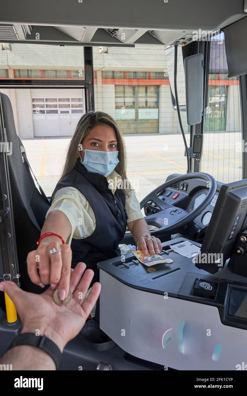 Happy driver driving intercity bus hi-res stock photography and images ...