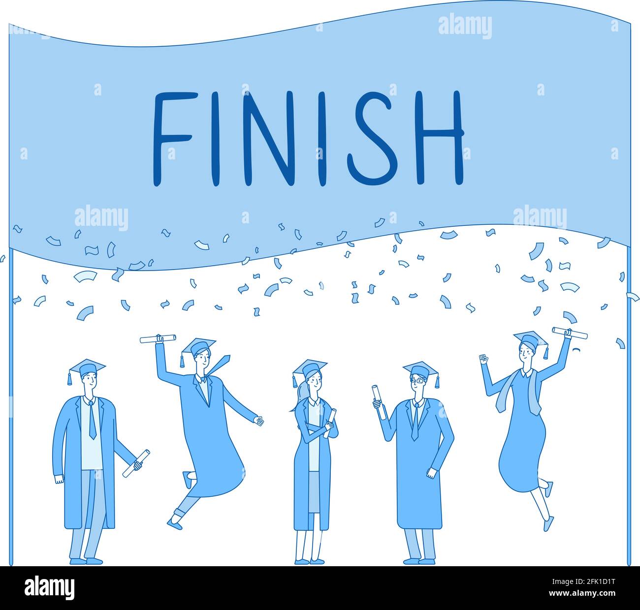 Graduates. Graduation party, graduation from high school or university ...