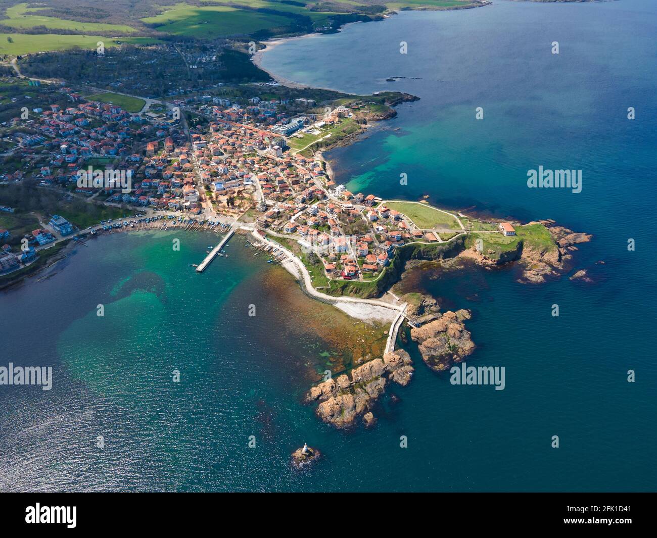 Aerial view of town of Ahtopol, Burgas Region, Bulgaria Stock Photo - Alamy