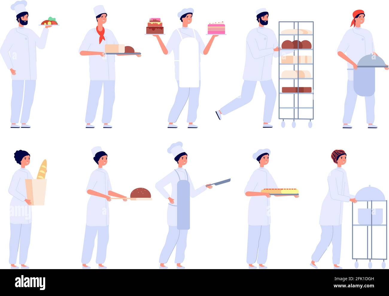 Baker pastry chef cartoon character hi-res stock photography and images ...