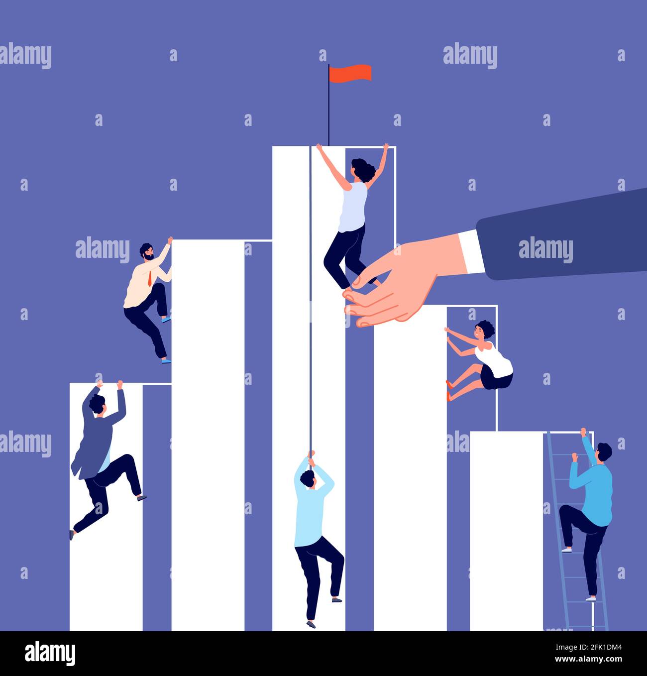Businessman climbing ladder in business Stock Vector Images - Alamy