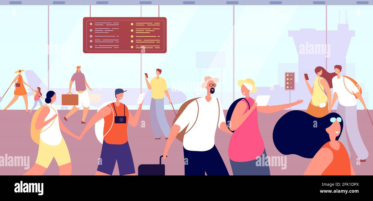 People tourist waiting in Stock Vector Images - Alamy