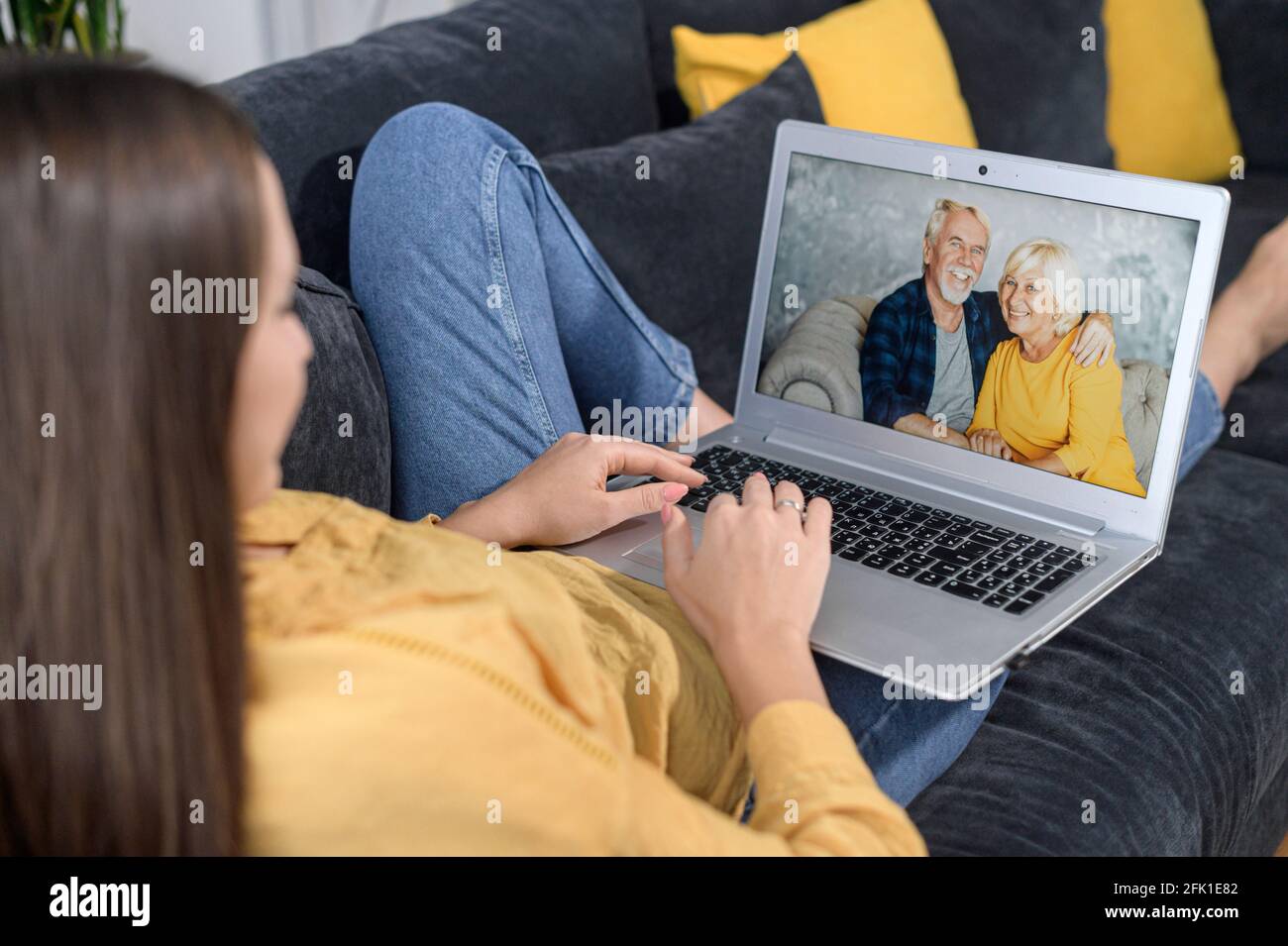 Grandmother grandchild talking hi-res stock photography and images - Alamy