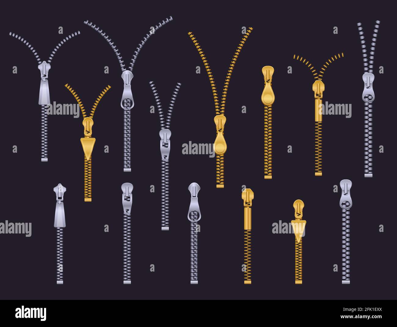 Metallic gold clasps Stock Vector Images - Alamy