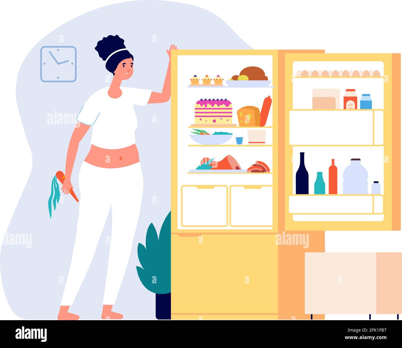 Overweight eating cake cartoon hi-res stock photography and images - Alamy