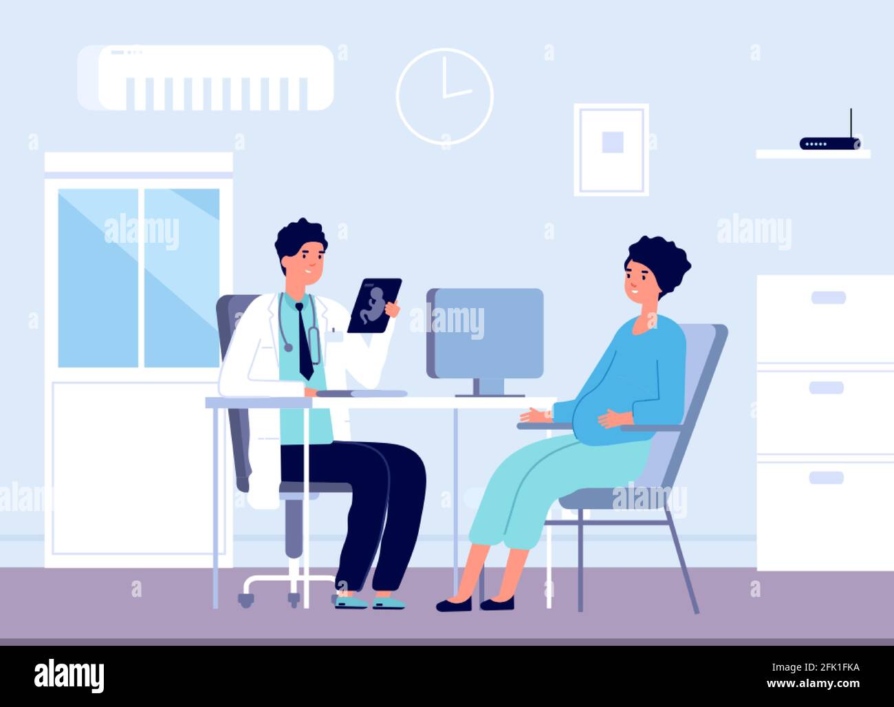 Gynecological check up Stock Vector Images - Alamy