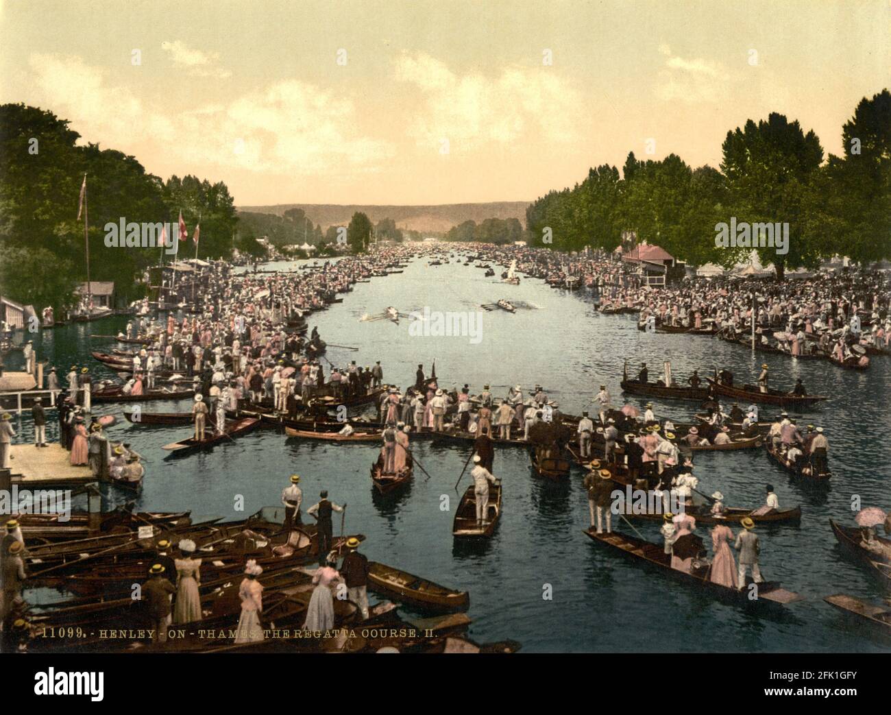 The Henley Royal Regatta and Race, on the River Thames circa 1890-1900 ...