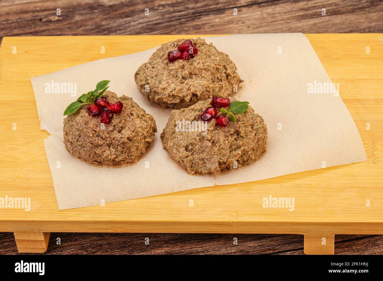 Georgian cuisine - pkhali from beans and spices Stock Photo - Alamy